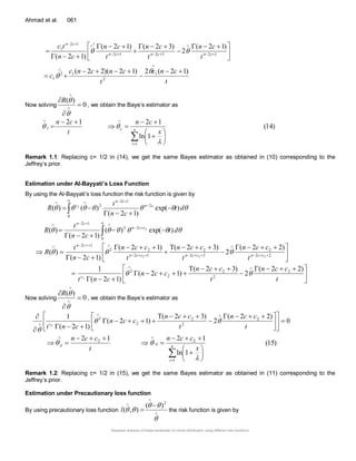Bayesian analysis of shape parameter of Lomax distribution using different loss functions | PDF
