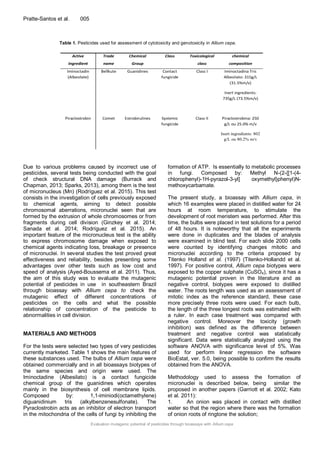 Evaluation mutagenic potential of pesticides through bioassays with ...