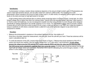 Photo resistor devices its working and applications. | PDF