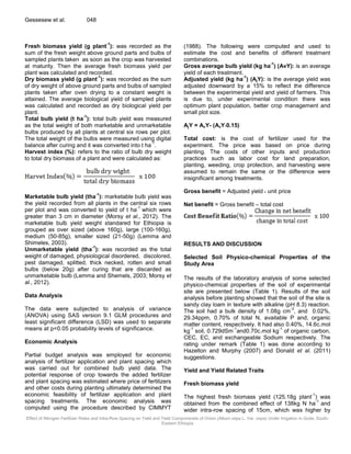 Effect of nitrogen fertilizer rates and intra-row spacing on yield and ...
