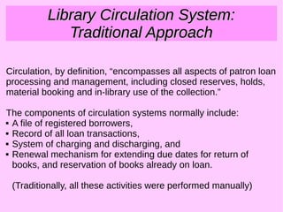 Library Automation in Circulation | PDF