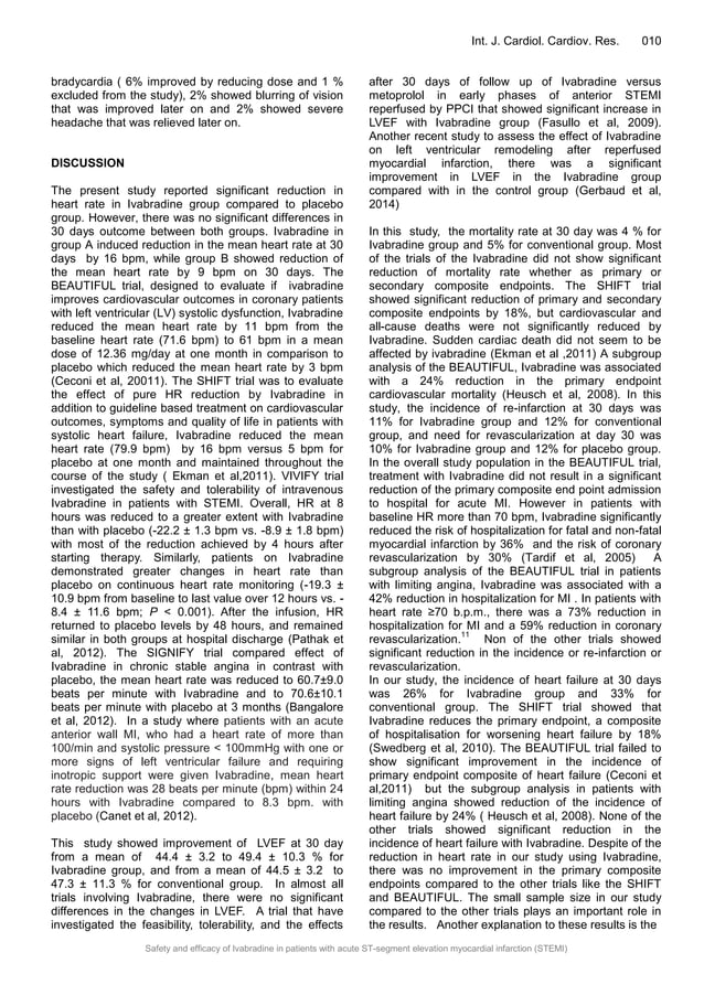 Safety and efficacy of Ivabradine in patients with acute ST-segment elevation myocardial ...