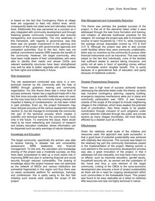 Alternate livelihood income plan for vulnerability reduction through ...