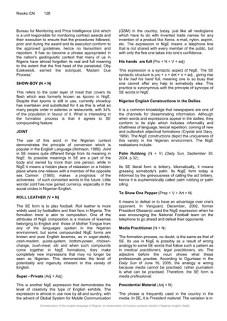 Domestication of the English Language in Nigeria: An Examination of Morpho-Syntactic Trends in ...