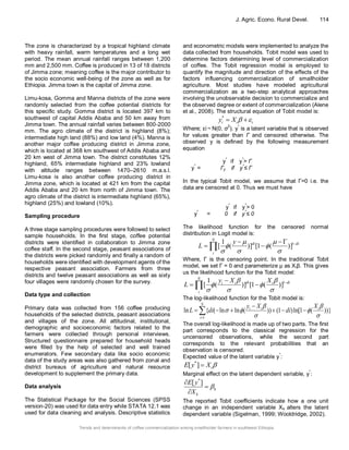 Trends and determinants of coffee commercialization among smallholder farmers in southwest ...