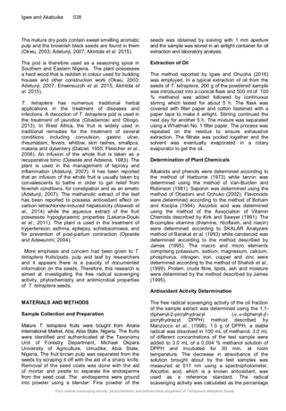 Free radical scavenging activity, phytochemistry and antimicrobial ...