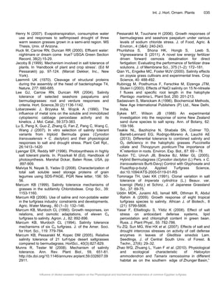 Influence of diluted seawater irrigation on the Physiological and ...
