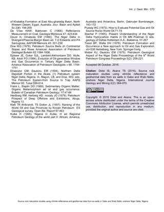 Source rock maturation studies using vitrinite reflectance and ...