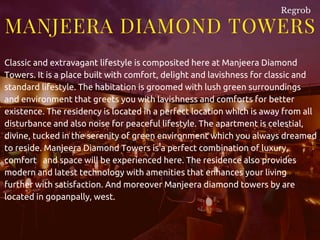 Manjeera Diamond Towers Gachibowli Hyderabad Residential Project | PDF