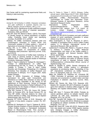 Correlation and path coefficient analysis for yield and yield components in some Ethiopian ...