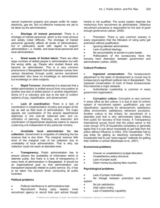 Problems and challenges of public administration in Bangladesh: pathway ...