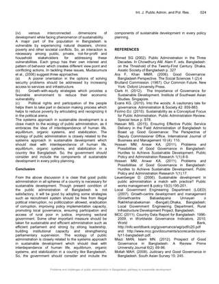 Problems and challenges of public administration in Bangladesh: pathway to sustainable ...