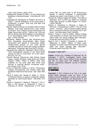 Investigating smear layer removal from root canal surface during ...