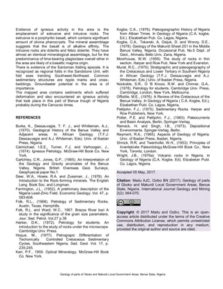Geology of parts of Gboko and Makurdi Local Government Areas, Benue ...
