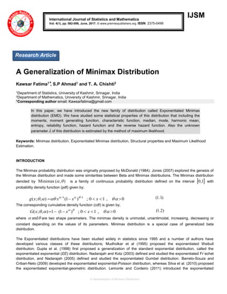 A Generalization of Minimax Distribution | PDF