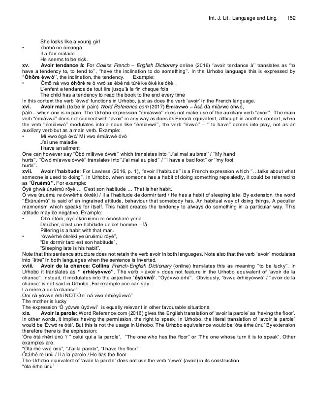 Some French expressions as used in Urhobo: a case study of the terms