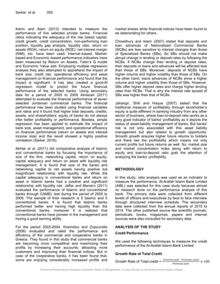 Financial Performance Analysis of Islamic Bank in Bangladesh: A Case ...