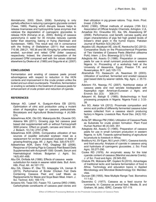 Effect of Different Processing Methods on the Proximate Composition of Cassava Peels | PDF ...