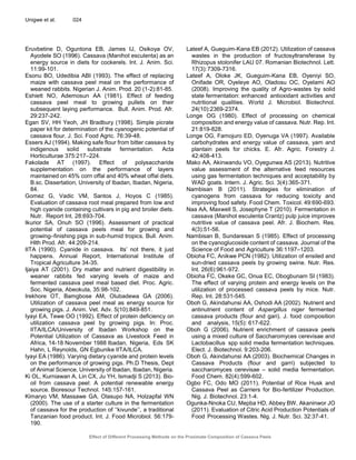 Effect of Different Processing Methods on the Proximate Composition of Cassava Peels | PDF ...