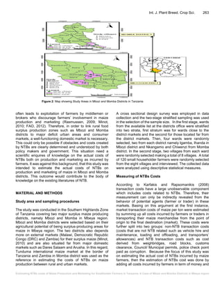 Estimating NTBs costs of Maize Production and Marketing for Smallholder ...