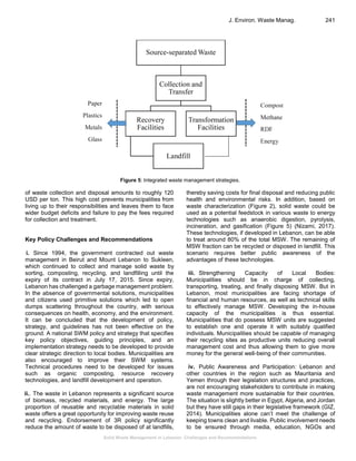 Solid Waste Management in Lebanon: Challenges and Recommendations | PDF