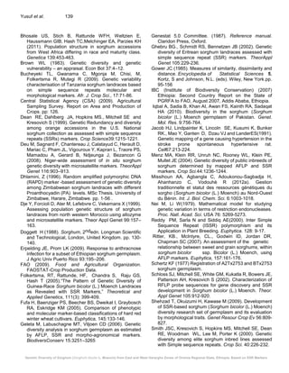 Genetic Diversity of Sorghum (Sorghum bicolor L. Moench) from East and ...