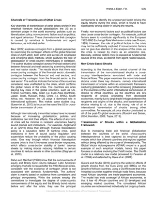 International Shocks: An Examination of Key Channels of Transmission | PDF