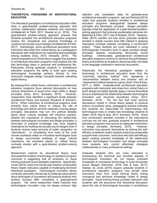 The Effects of Technology on Architectural Education | PDF