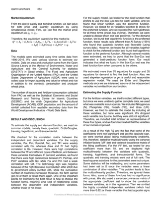 Functions of Wheat Supply and Demand in Saudi Arabia | PDF