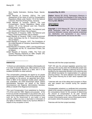 Participatory Rhetorics in Public Land Acquisition and Realities in ...