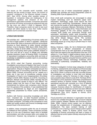Influence of Forensic Accounting Practices on Fraud Prevention among Listed Companies in Nigeria ...