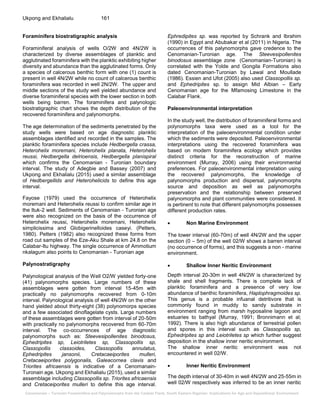Cenomanian – Turonian Foraminifera and Palynomorphs from the Calabar ...