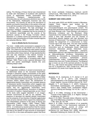 Cenomanian – Turonian Foraminifera and Palynomorphs from the Calabar ...