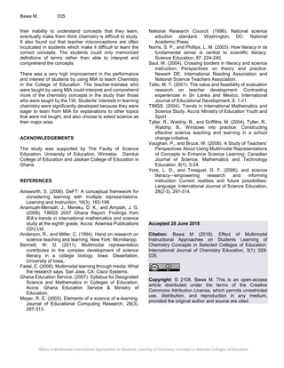 Effect of Multimodal Instructional Approaches on Students Learning of ...