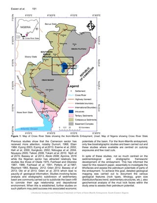 Lithofacies Analysis and Petroleum Potentials of Parts of Ikom-Mamfe ...