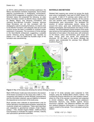 Lithofacies Analysis and Petroleum Potentials of Parts of Ikom-Mamfe ...