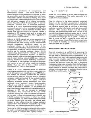 The New Capillary Number Parameterization for Simulation in Surfactant Flooding | PDF