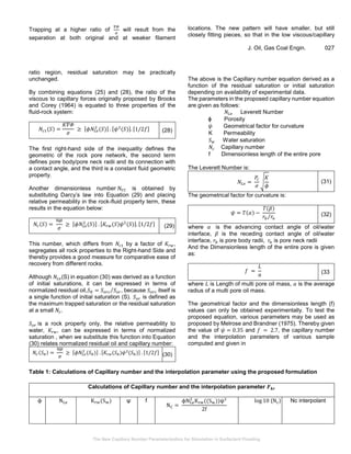 The New Capillary Number Parameterization for Simulation in Surfactant Flooding | PDF