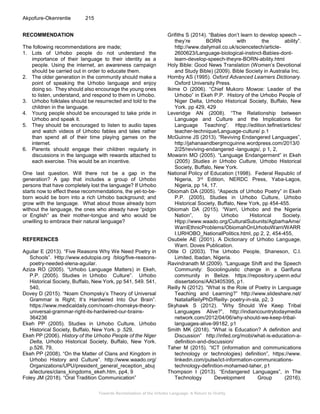 Towards Revitalization of the Urhobo Language: A Return to Orality | PDF