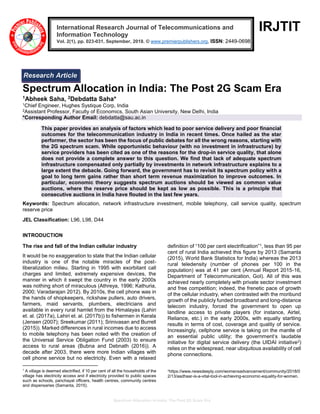 Spectrum Allocation in India: The Post 2G Scam Era | PDF