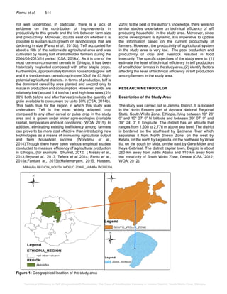 Technical Efficiency in Teff (Eragrostis teff) Production: The Case of ...