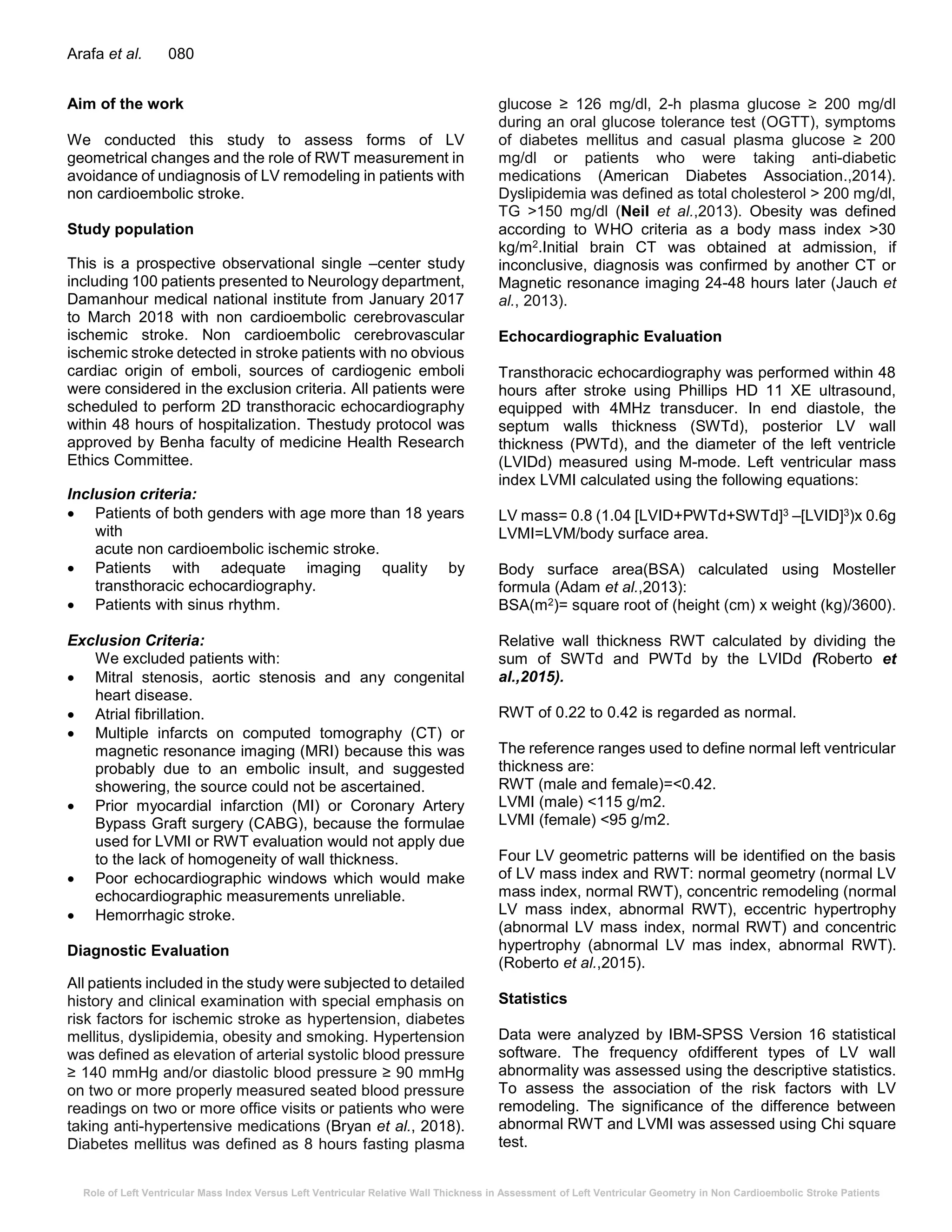 Role of Left Ventricular Mass Index Versus Left Ventricular Relative ...