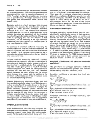Correlation Coefficient and Path Analysis among Yield and Yield Related Traits in Upland Rice ...