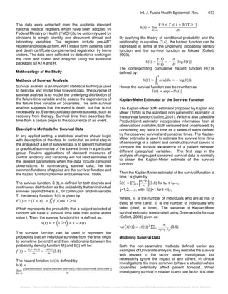 Modeling Time to Death of HIV Infected Patients on Antiretroviral ...