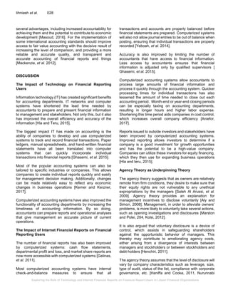 Exploring the Role of Technology and Internet Financial Reports on ...