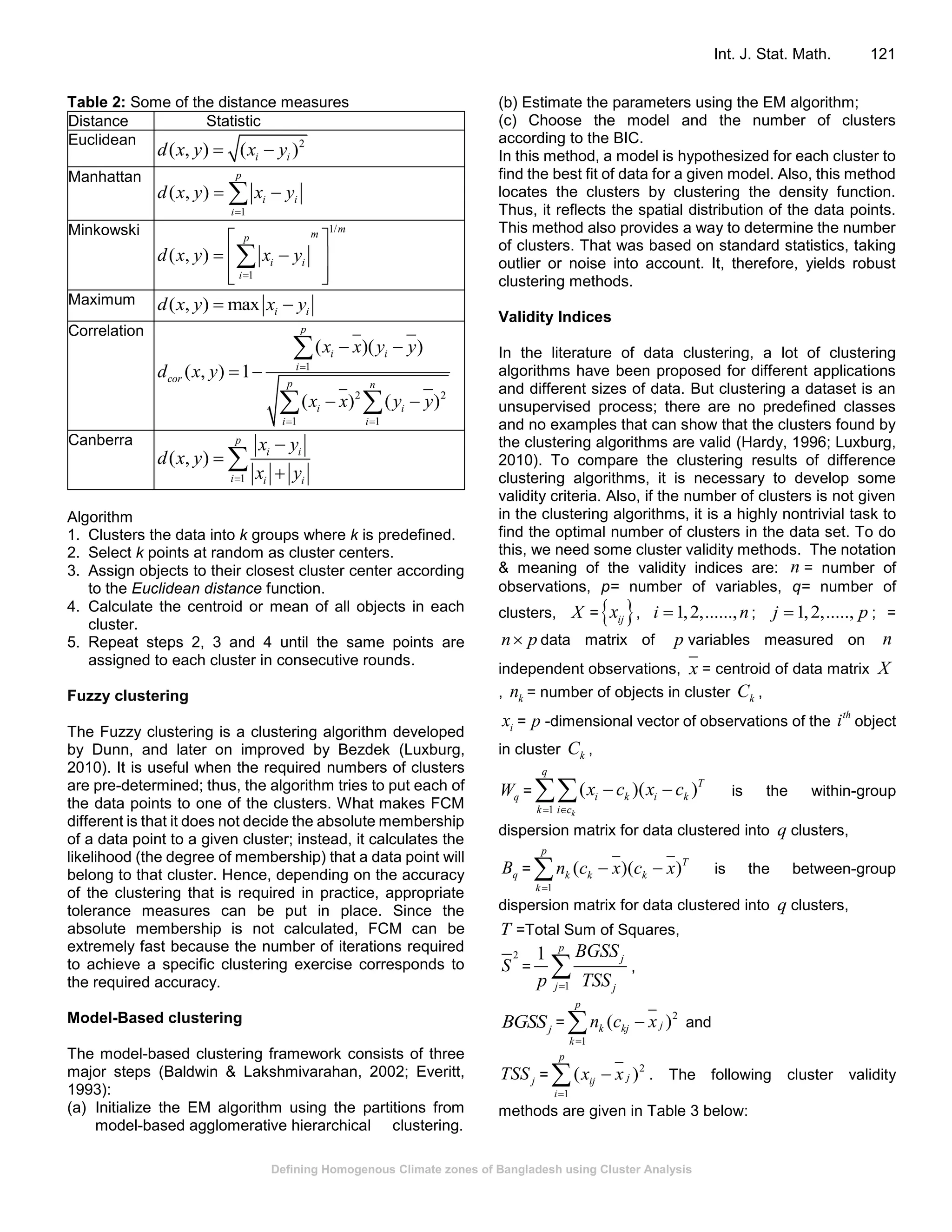 Defining Homogenous Climate zones of Bangladesh using Cluster Analysis | PDF