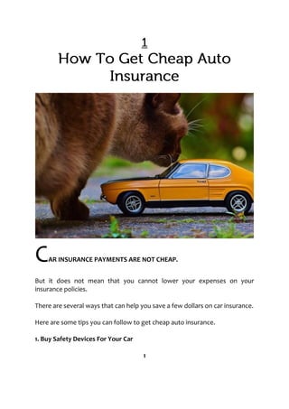 Auto Insurance Savings Guide | PDF