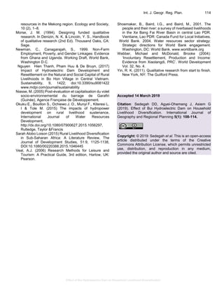 Effect of Bui Hydroelectric Dam on Household Livelihood Diversification | PDF