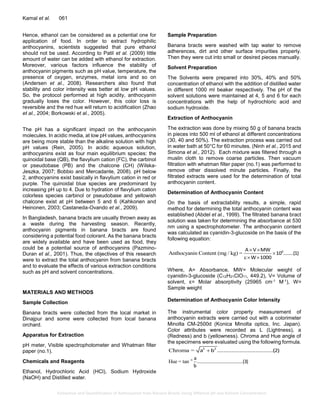 Extraction and Quantification of Anthocyanin from Banana Bracts Using ...