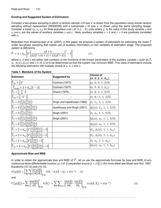 A System of Estimators of the Population Mean under Two-Phase Sampling in Presence of Two ...
